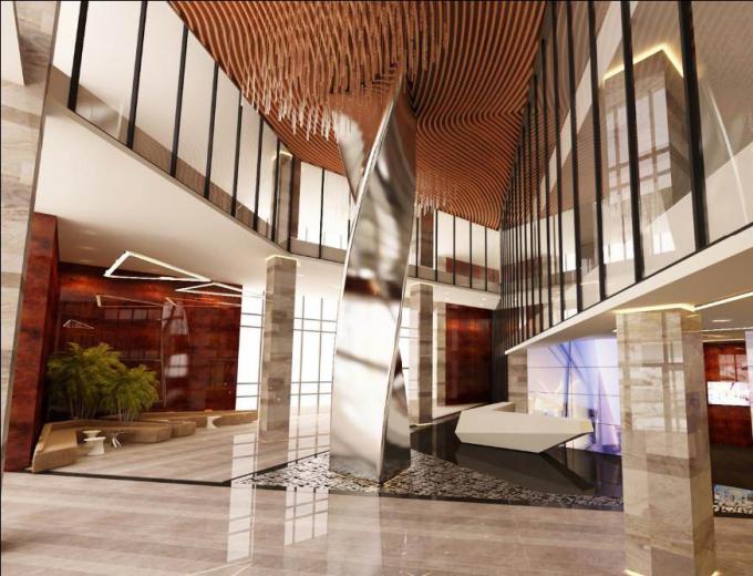 Stainless Steel Sculpture Project of Twisted Column