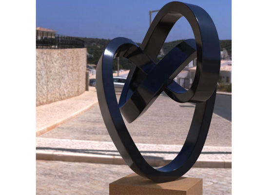 Custom Painted Metal Art Stainless Steel Abstract Twisted Sculpture for ...