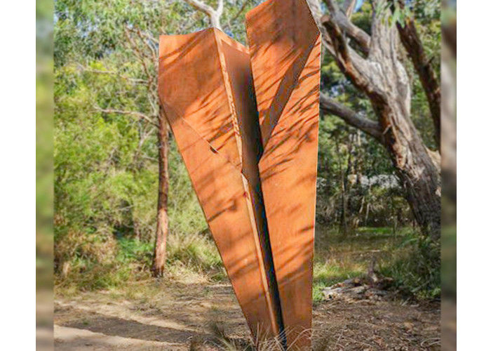 Custom Size Rusted Metal Art Garden Corten Steel Origami Folded ...