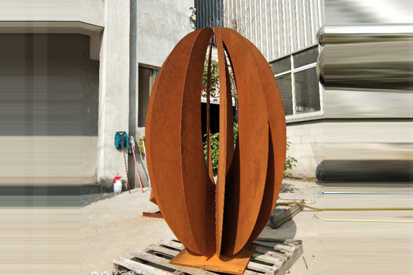 Corten Landscape Outdoor Steel Sculpture Garden Decor Rusty Naturally ...