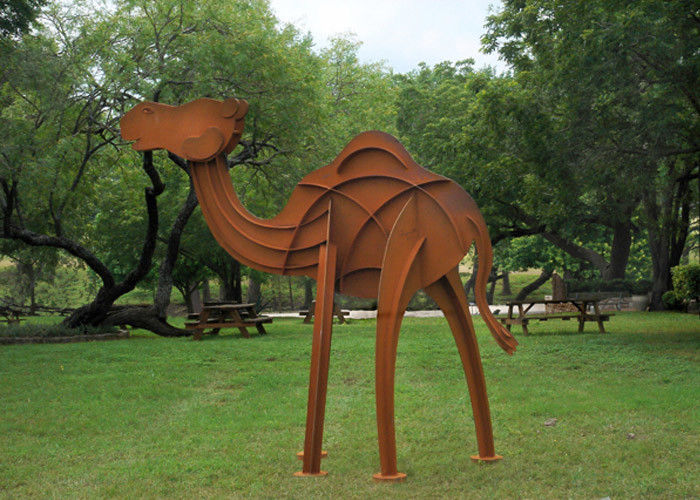Decoration Rusty Finish Camel Metal Yard Sculptures Of Corten Steel ...