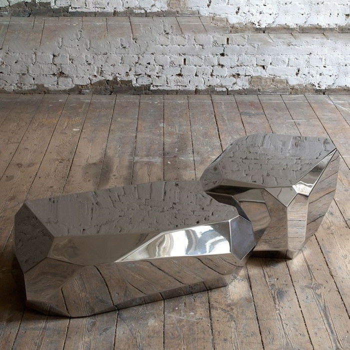 Super Home Decor Polished Bench Sculpture Stainless Steel As Perfect ...