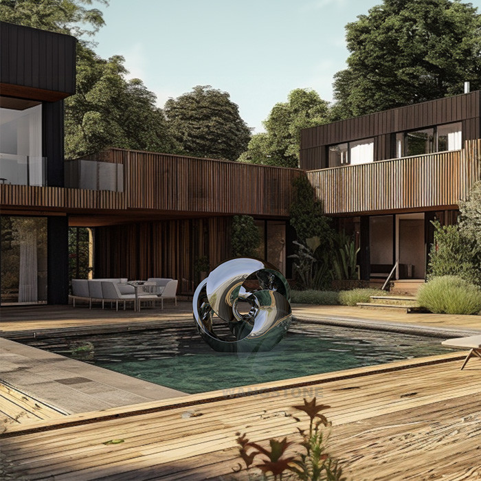 Interwoven Dreams Stainless Steel Mirror Sculpture for Yard and Public ...