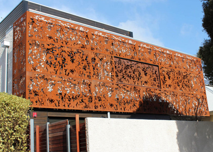 Laser Cut Corten Steel Panel / Screen Wall Mounted Metal Sculpture ...
