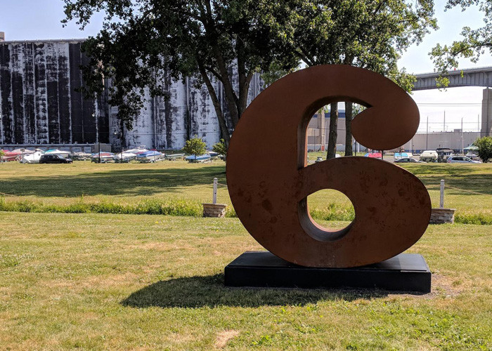 Metal Decorative Number Sculpture Corten Steel Garden Sculpture Rusty ...